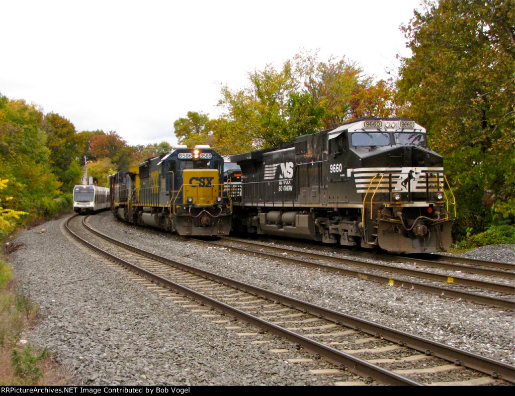 NS 9660, CSX 8586, NJT 3514